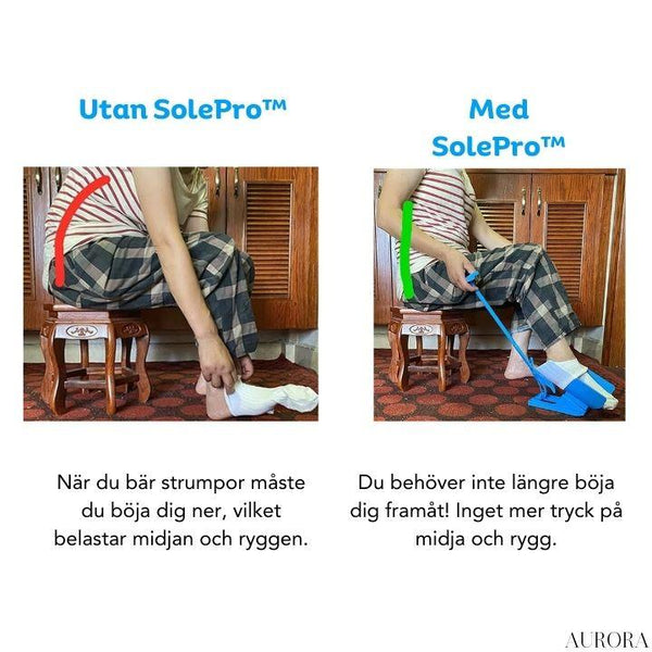 50% RABATT TILLFÄLLIGT | SolePro™ - Ta på strumpor och skor utan probl – Aurora Stockholm